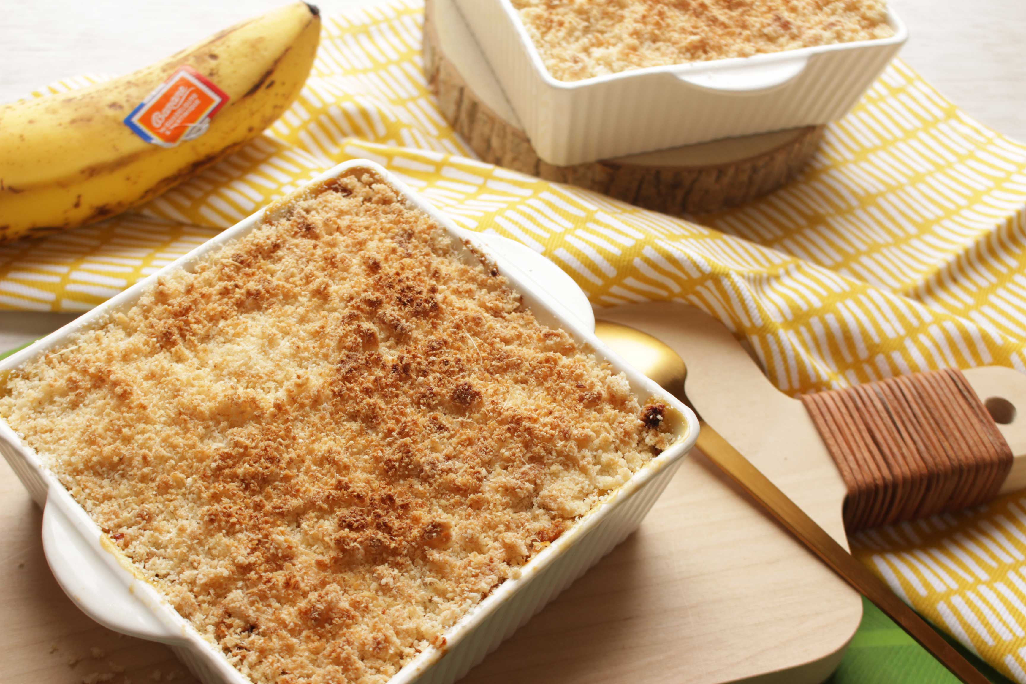 Crumble à la banane et à la mangue - Spicy Ananas